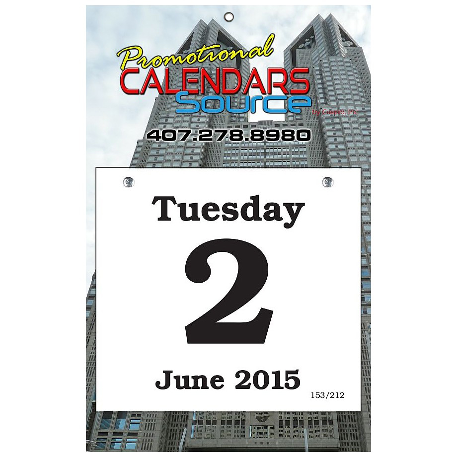 Large Daily Date Calendar size 7x11 with 6x5-1/2 refillable date pad